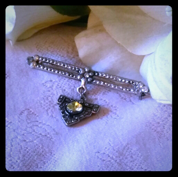 Jewelry | Vintage Triangle Charm Dangle Brooch | Poshmark